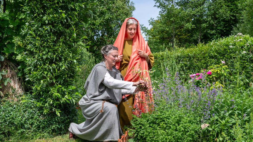 In de Romeinse kruidentuin groeien rozemarijn, vijg en laurier zoals ...